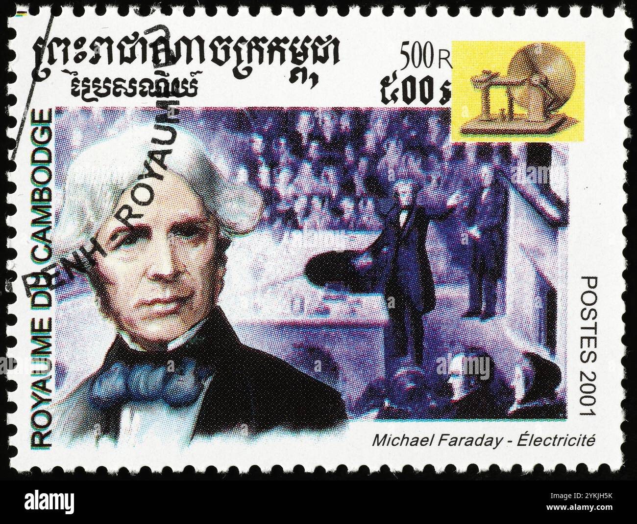 Michael Faraday portrait on postage stamp Stock Photo - Alamy