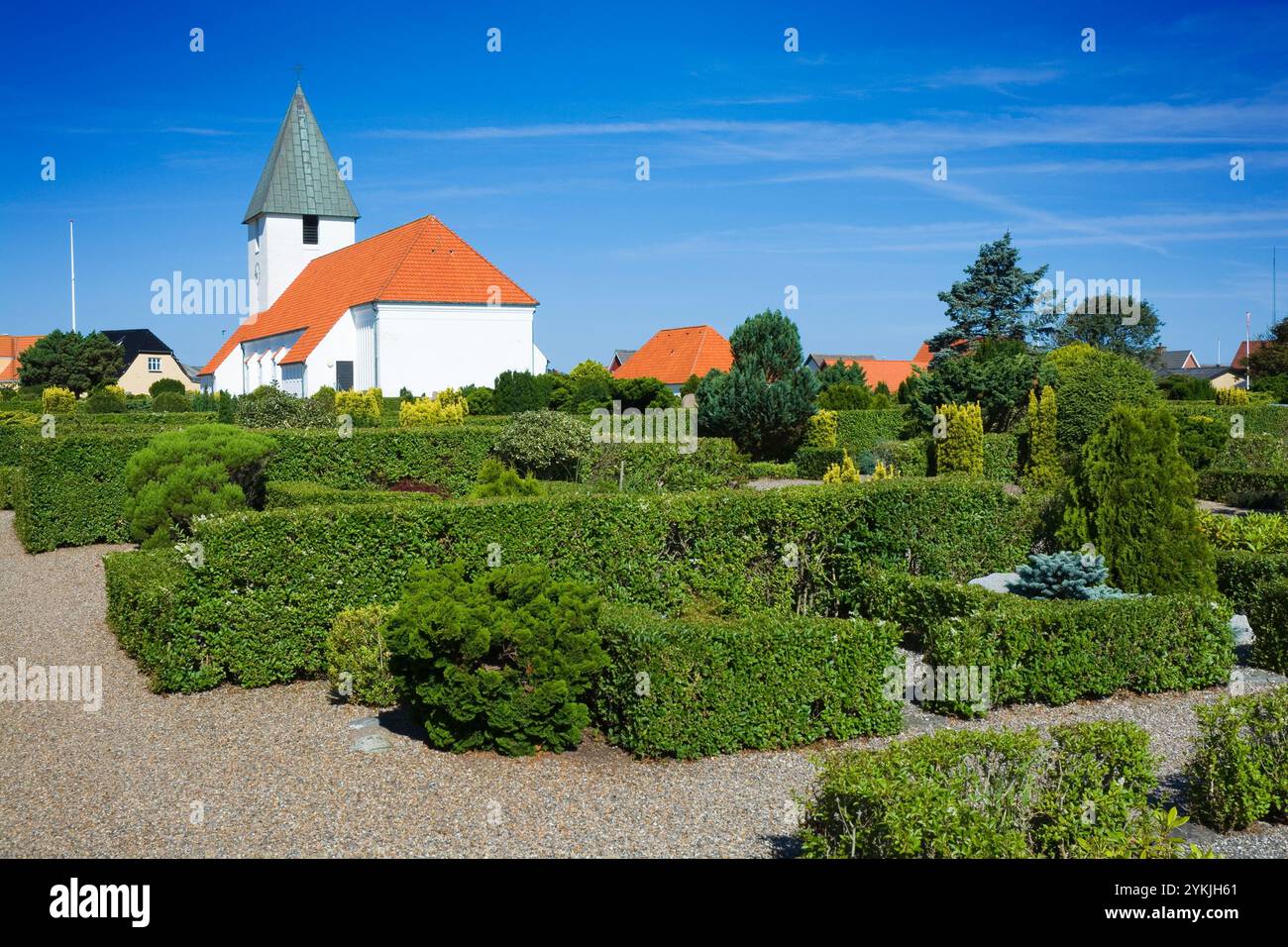 Church and cemetery in Hirtshals, Denmark Stock Photo - Alamy