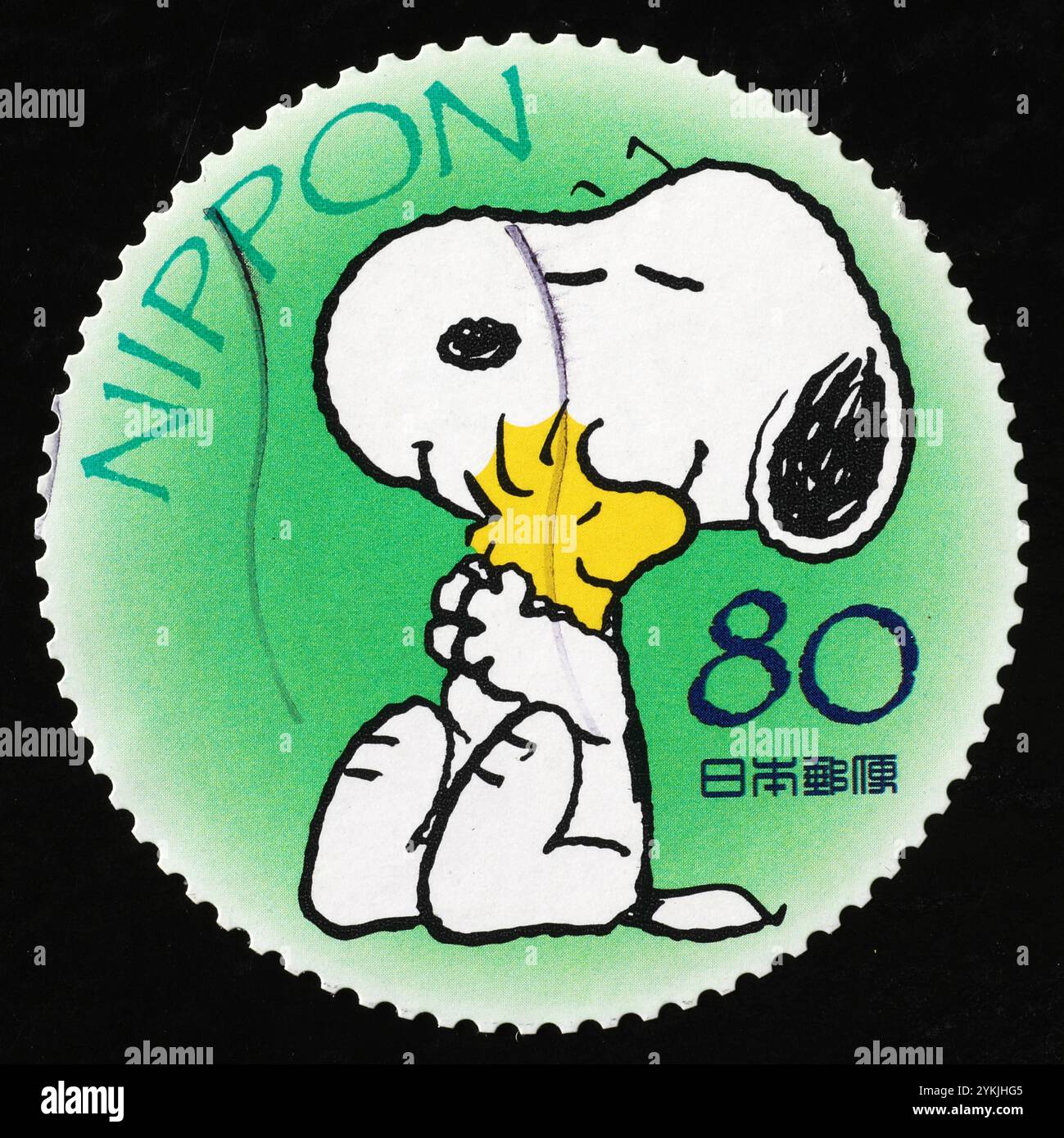 Snoopy and Woodstock on japanese postage stamp Stock Photo - Alamy