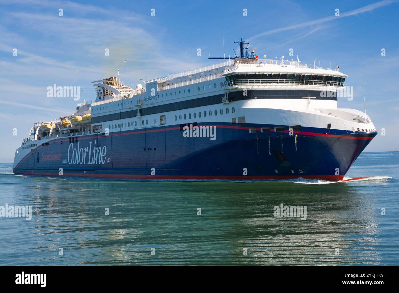 MS Superspeed 1 fast ferry owned and operated by Color Line at the port ...