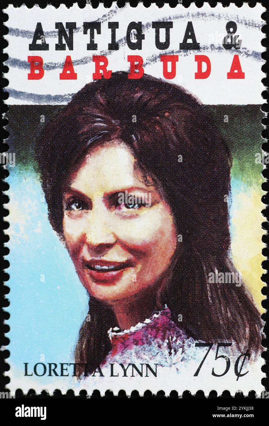 American country singer Loretta Lynn on postage stamp Stock Photo - Alamy