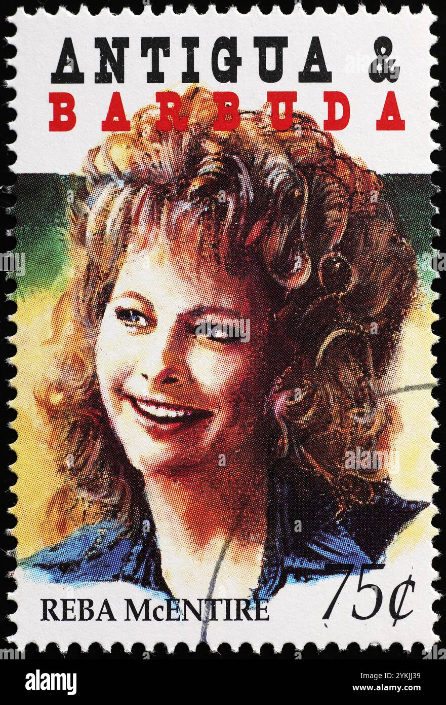 American country singer Reba McEntire on postage stamp Stock Photo - Alamy