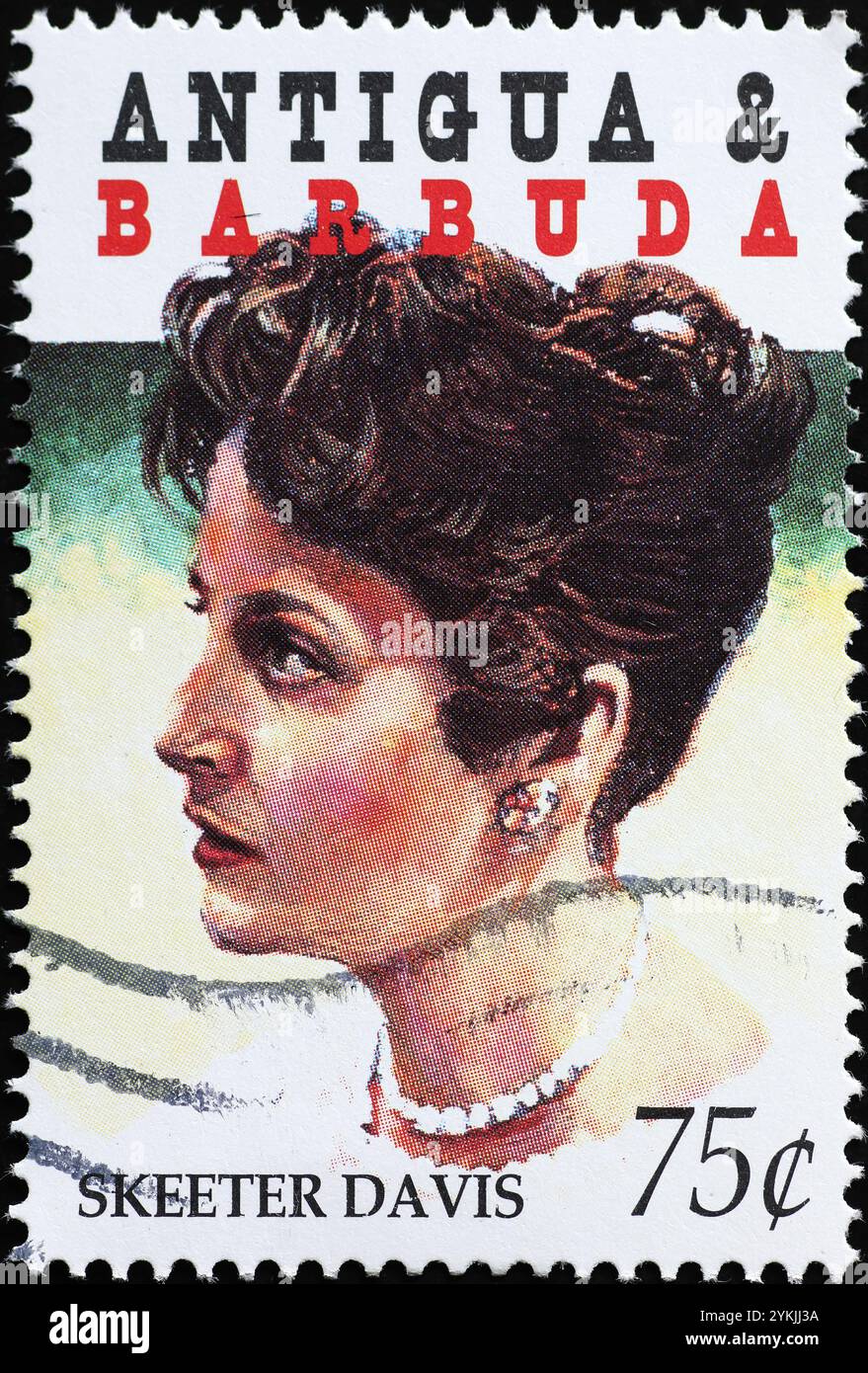 American country singer Skeeter Davis on postage stamp Stock Photo - Alamy