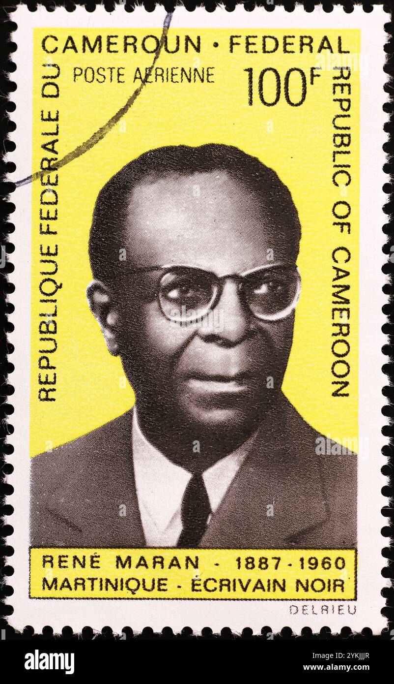 French novelist René Maran on postage stamp of Cameroon Stock Photo - Alamy