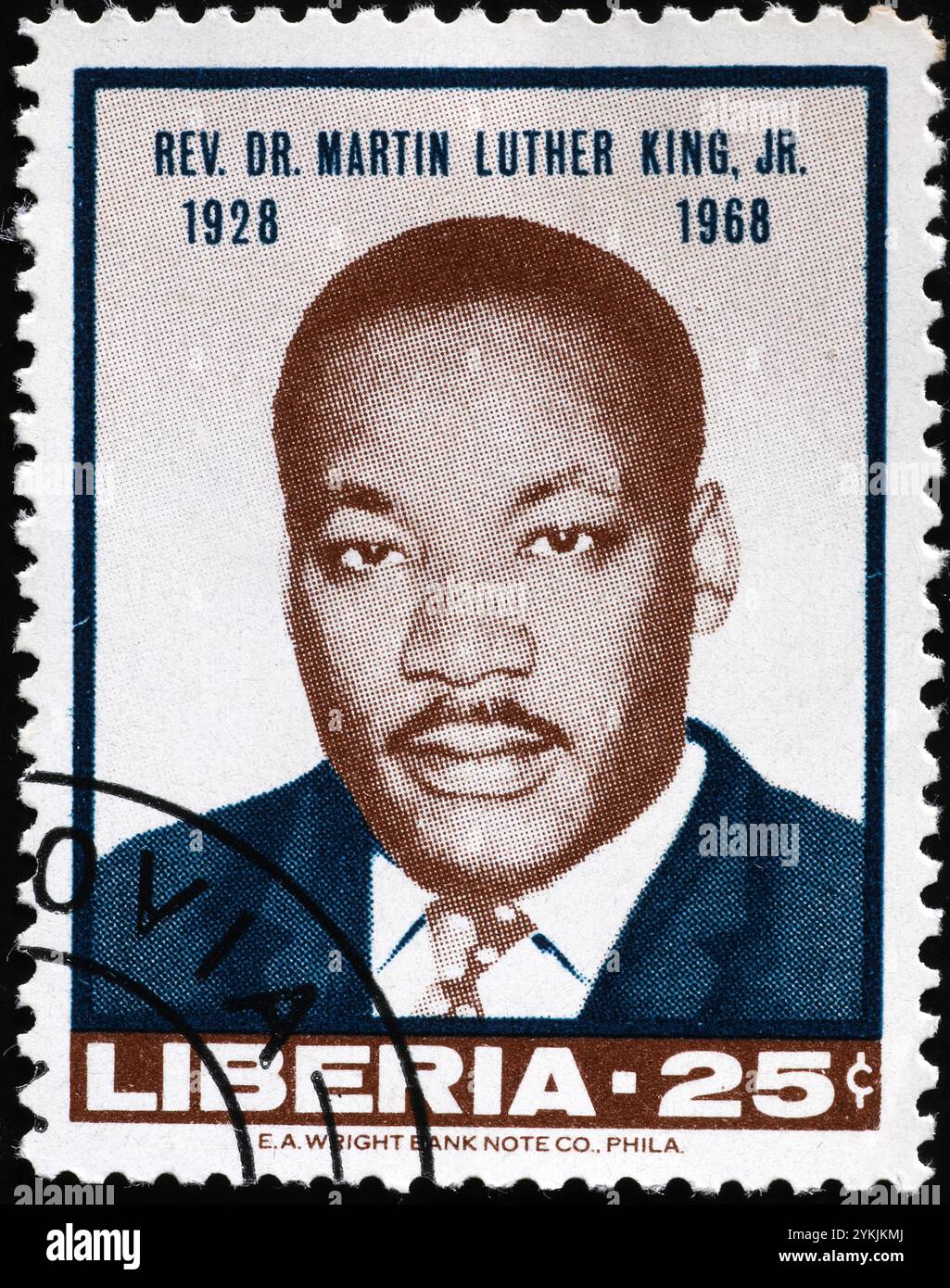 Martin Luther King jr. on old stamp from Liberia Stock Photo - Alamy