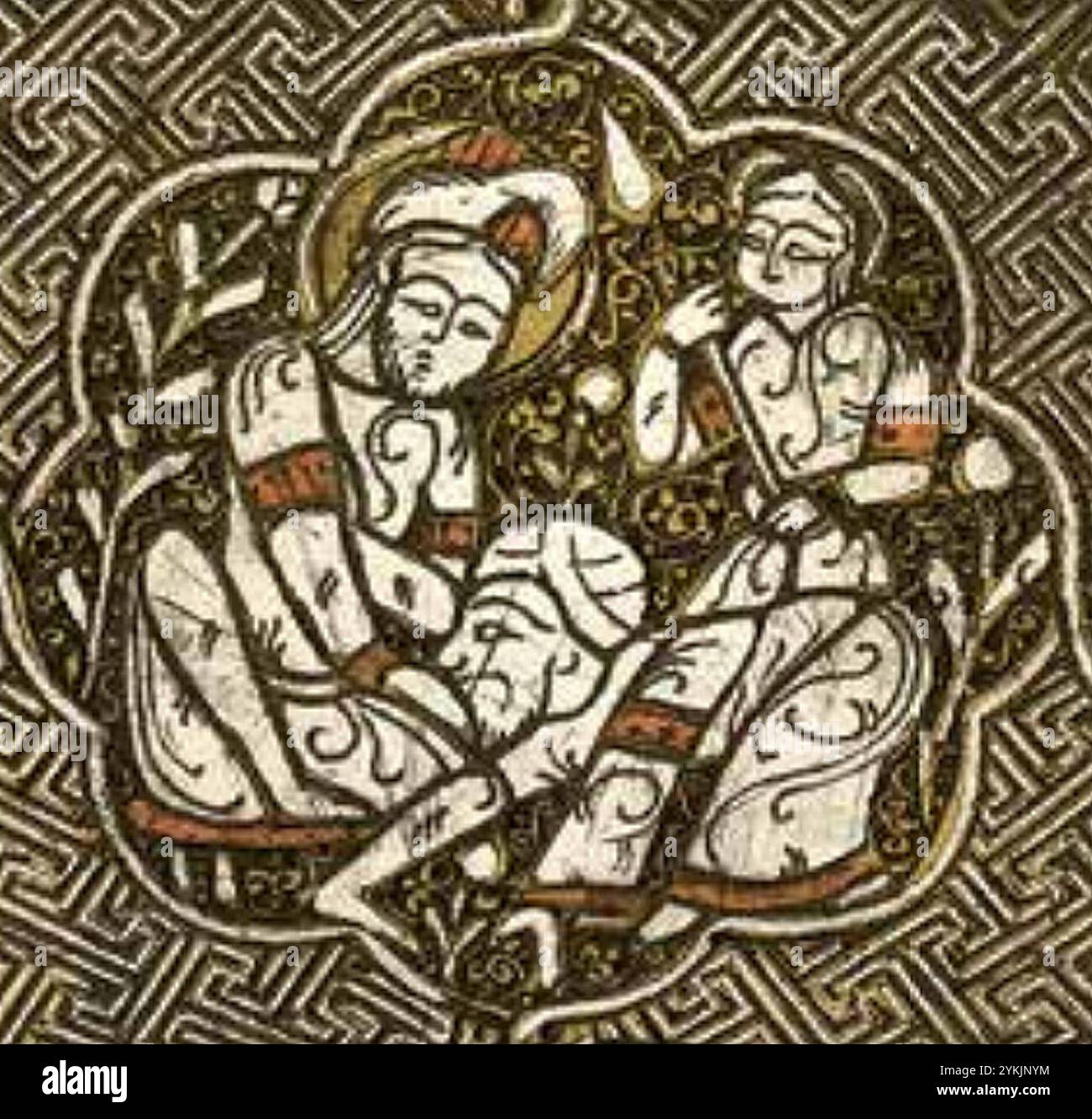 Blacas ewer, ruler wearing sharbush, with attendants Stock Photo - Alamy