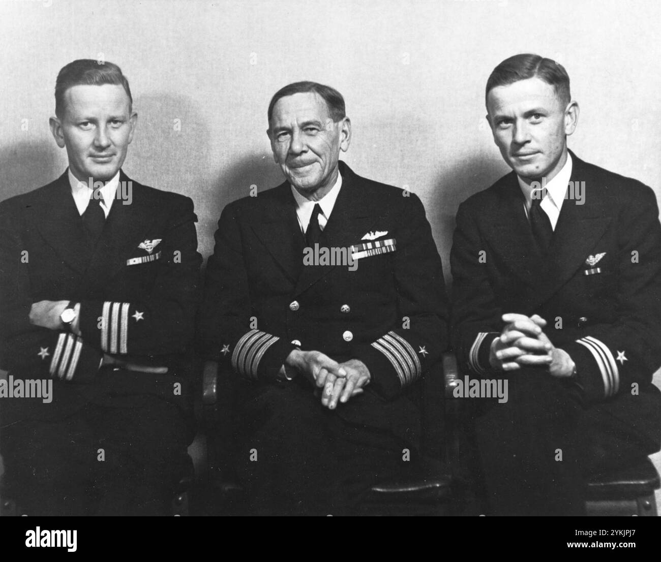 Blackburn family U.S. Navy officers, circa in March 1944 Stock Photo ...