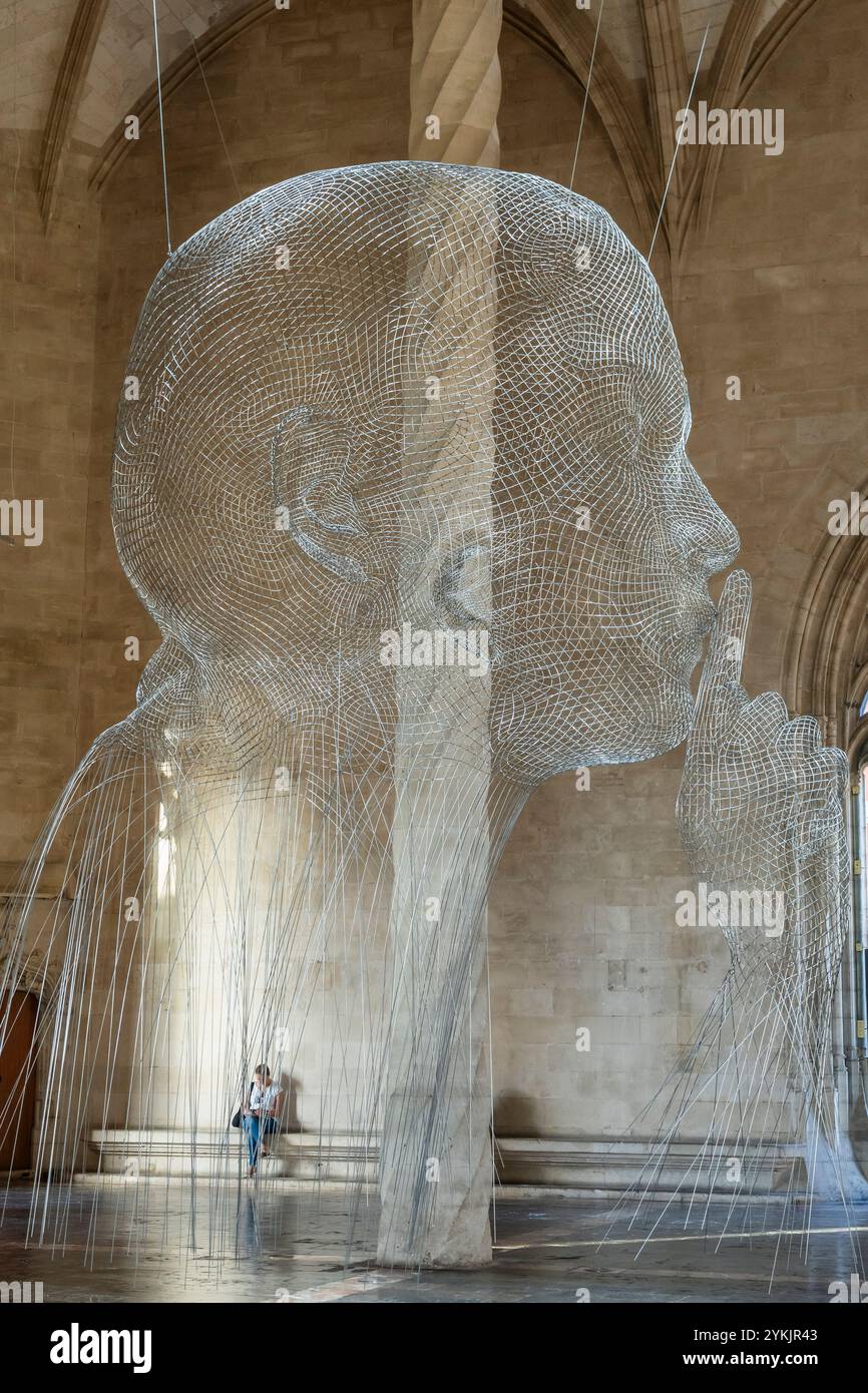 work of the Catalan artist Jaume Plensa in the Gothic building of La ...