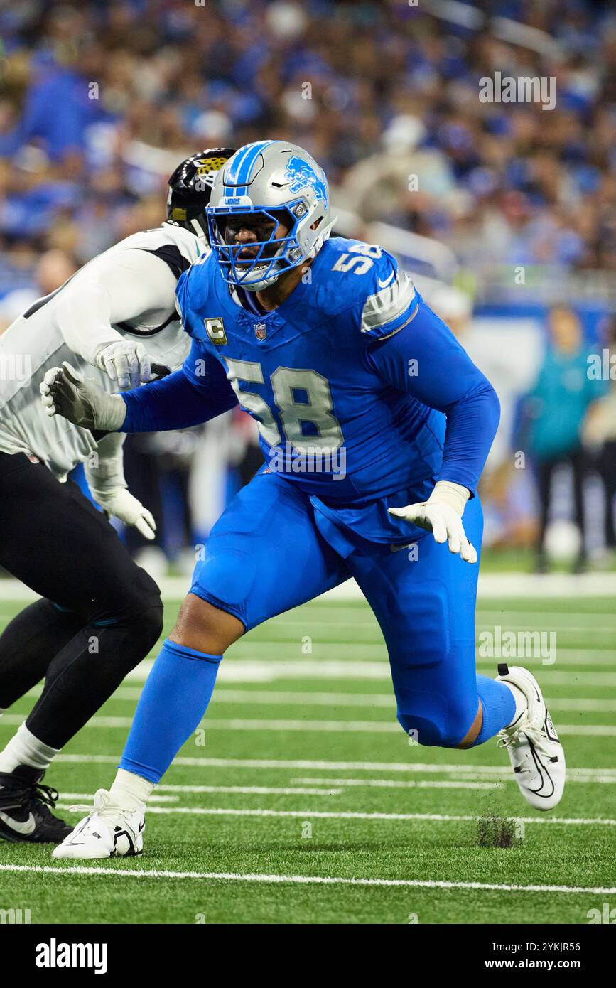 Detroit Lions offensive tackle Penei Sewell (58) blocks against the ...
