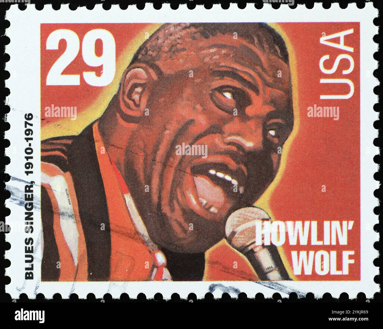 Blues singer Howlin' Wolf on american postage stamp Stock Photo - Alamy
