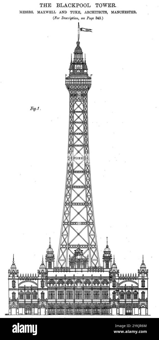 Drawing of blackpool tower hi-res stock photography and images - Alamy