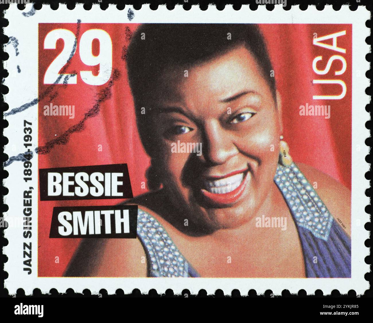 Jazz singer Bessie Smith on american postage stamp Stock Photo - Alamy