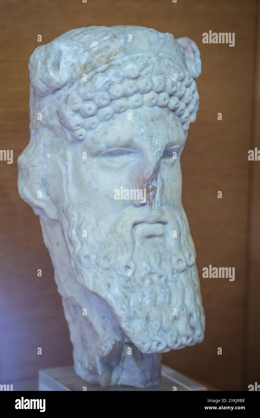 sculpture of Hermes, marble, Roman period, Simeon building, Huesca ...