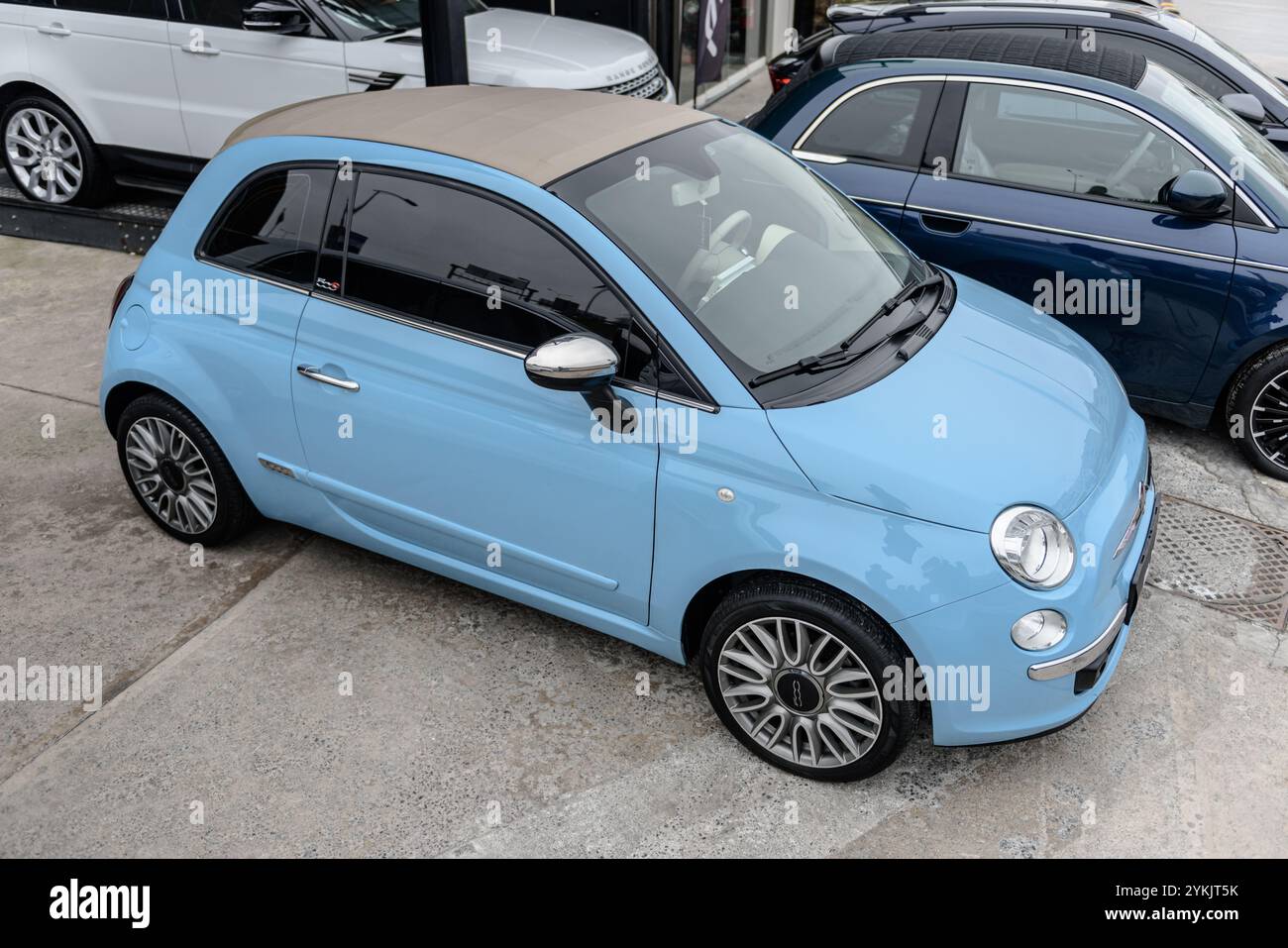 ISTANBUL, TURKIYE - NOVEMBER 17, 2024: Fiat 500 (Type 312) parked in ...