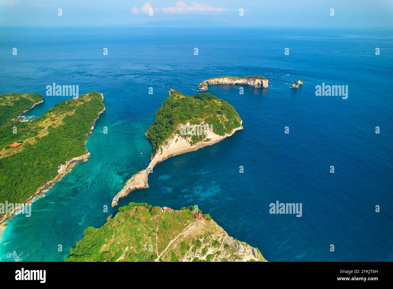 Cinematic aerial landscape shots of the beautiful island Diamond beach ...