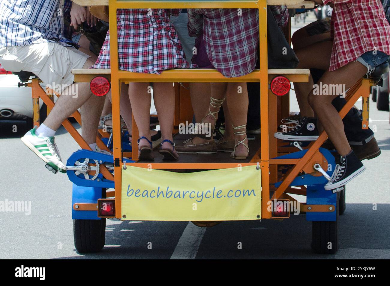 Beach BarCycle on Main Street in Santa Monica, California on June 2 ...