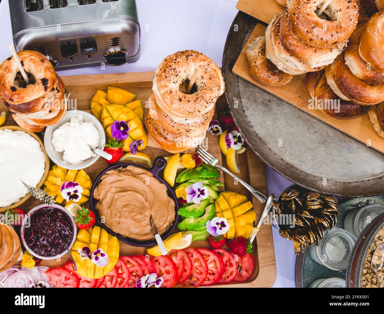 Breakfast Bagel Buffet Continental Hospitality Reception Party Stock ...