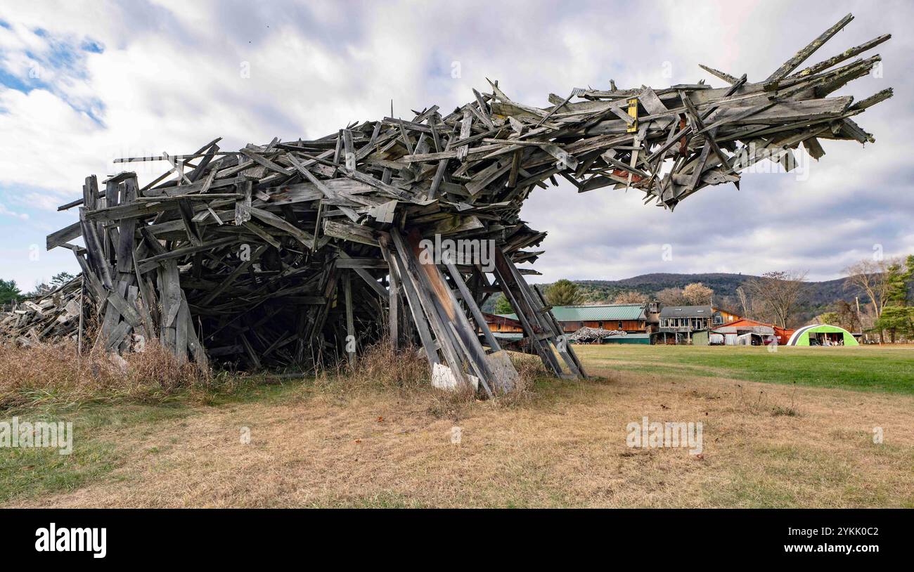Thetford, Vermont, U.S.A. 18th Nov, 2024. Built of scrap wood by the ...