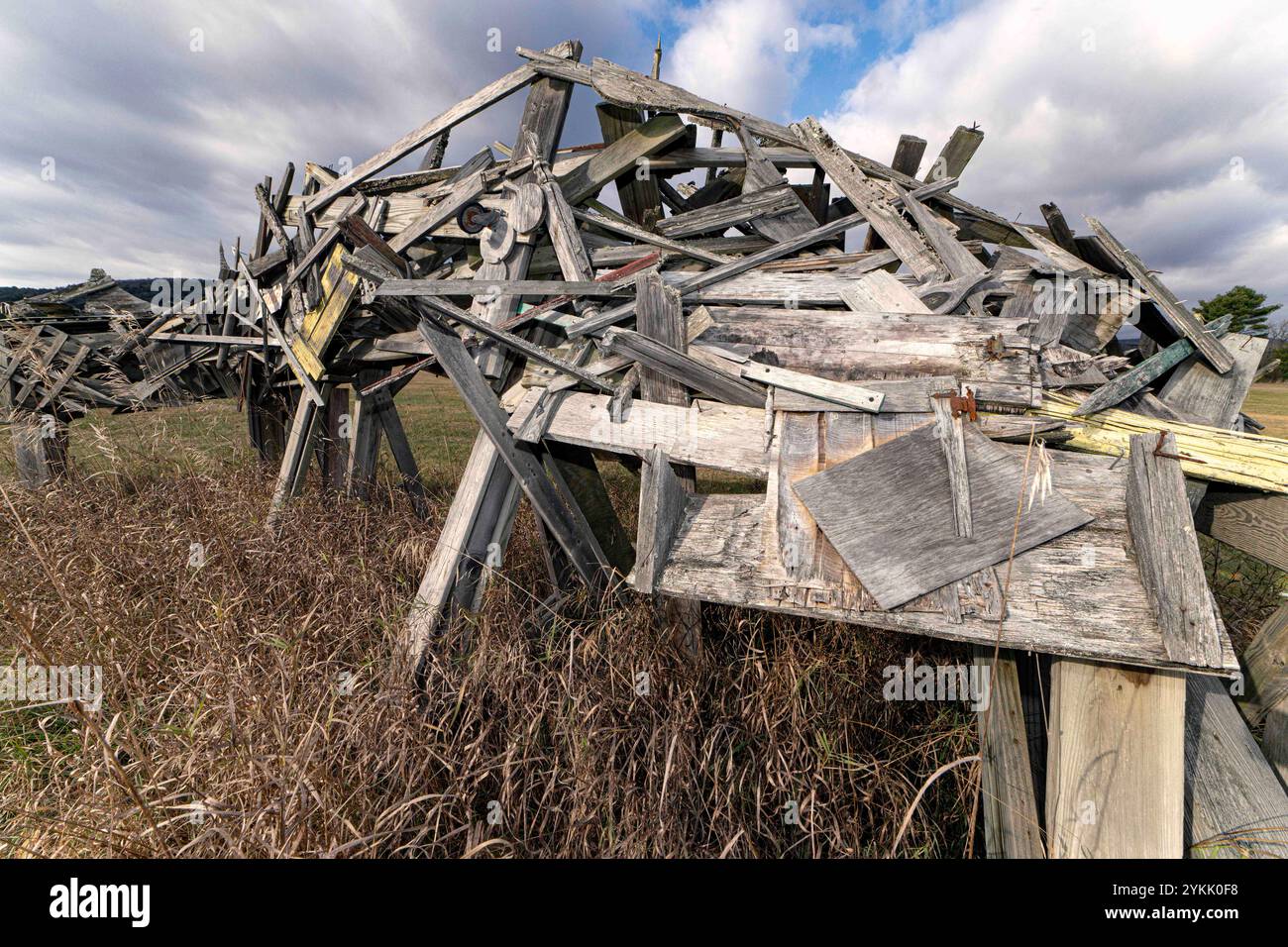 Thetford, Vermont, U.S.A. 18th Nov, 2024. Built of scrap wood by the ...