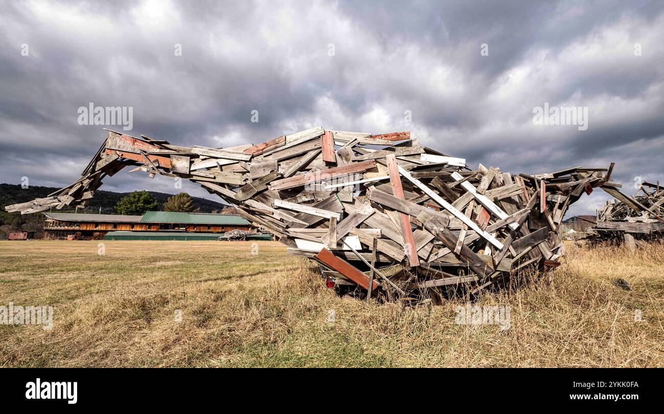 Thetford, Vermont, U.S.A. 18th Nov, 2024. Built of scrap wood by the ...