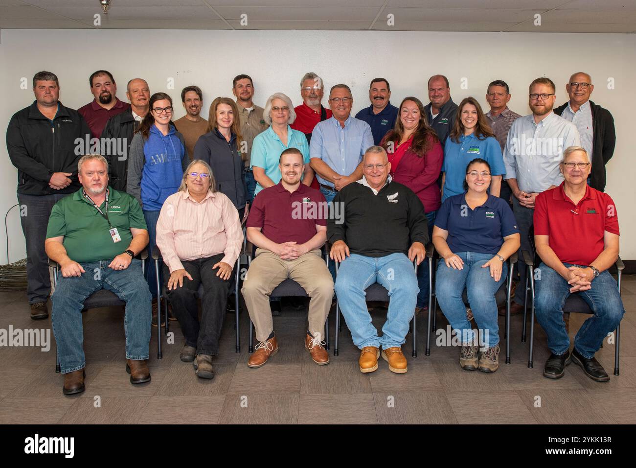 USDA agricultural meat inspectors inspect and grade beef at a ...