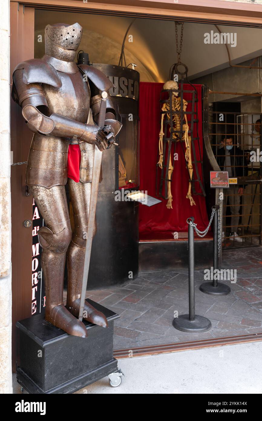 San Gimignano, Italy - 01.05.2021: Medieval Armor and Torture Museum ...