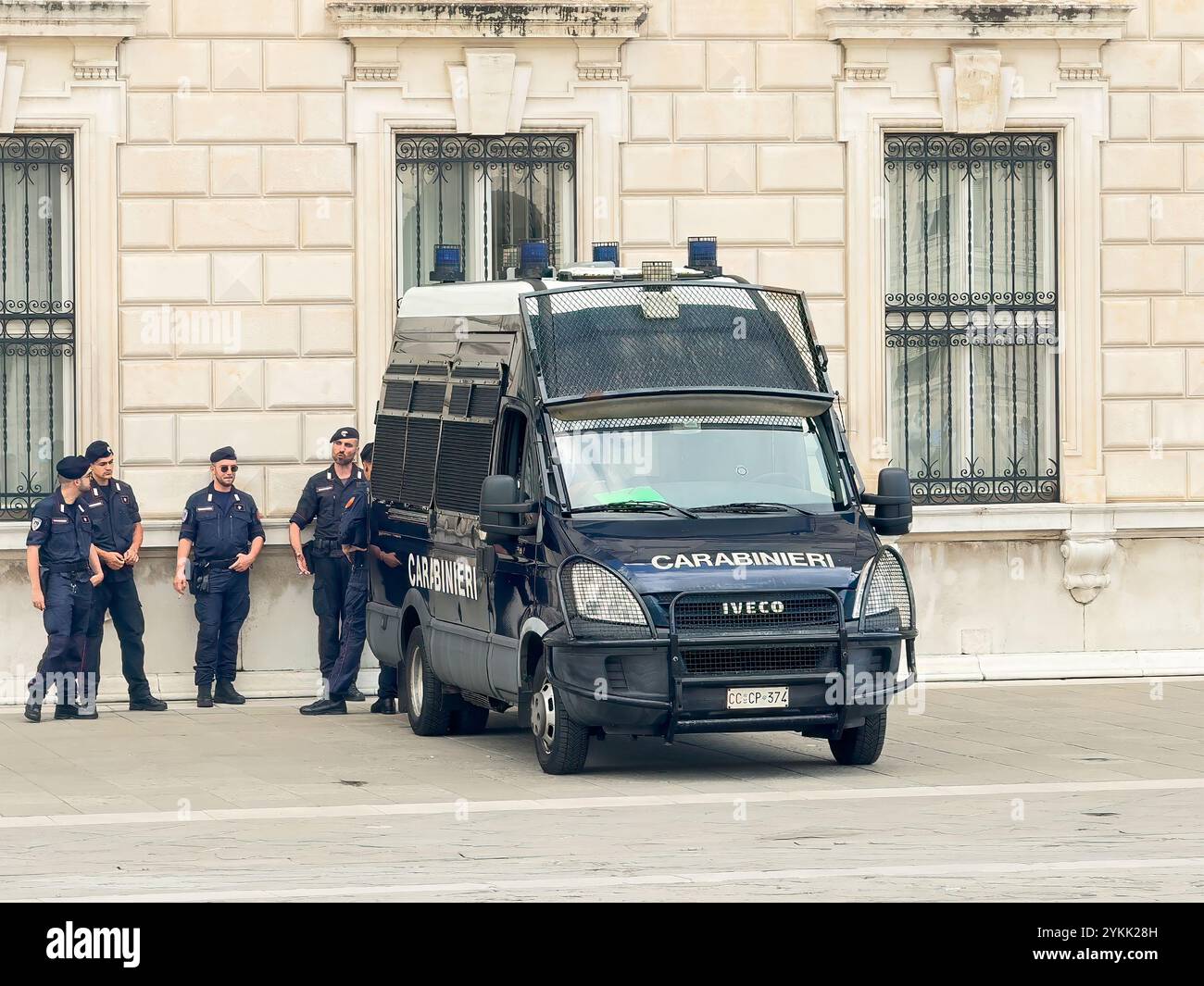 Trieste, Italy - June 26, 2024: Van with Carabinieri, national police ...