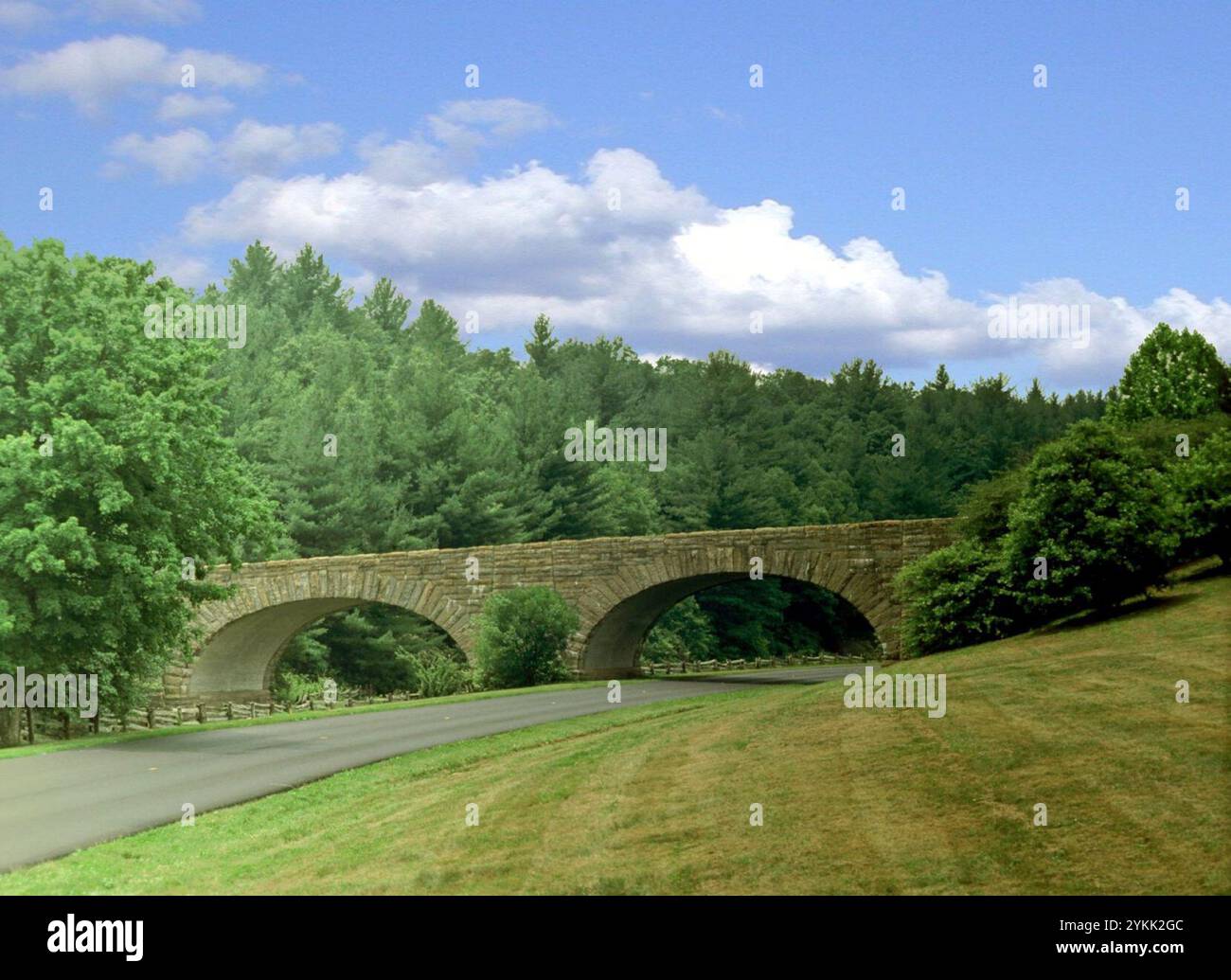 Blue Ridge Parkway - Stone-arched Bridges of the Parkway Stock Photo ...