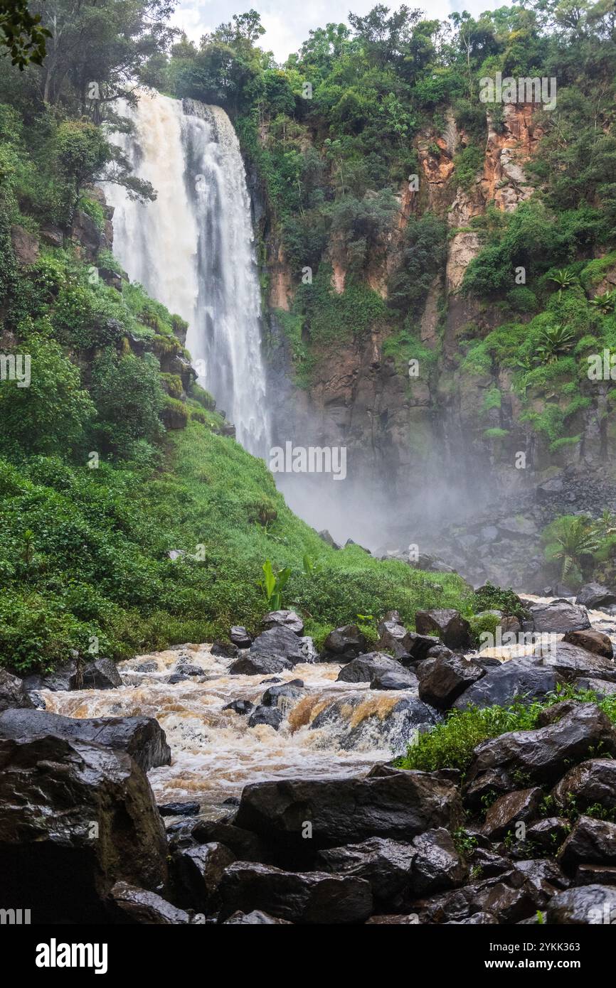 Thompson Falls in Kenya is a magnificent waterfall plunging down a ...