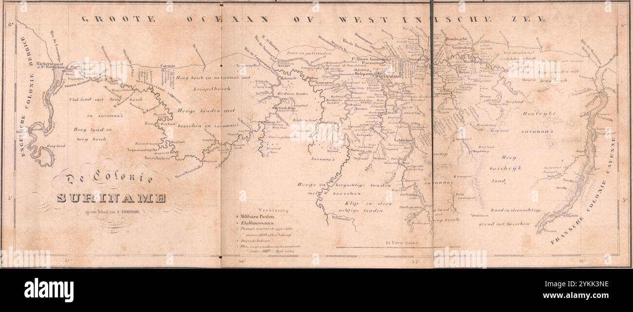 Vintage suriname map hi-res stock photography and images - Alamy