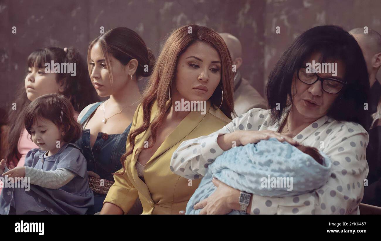 JENNI, Annie Gonzalez as Jenni Rivera (center), Gabriela Reynoso (right), 2024. © Visit Films ...
