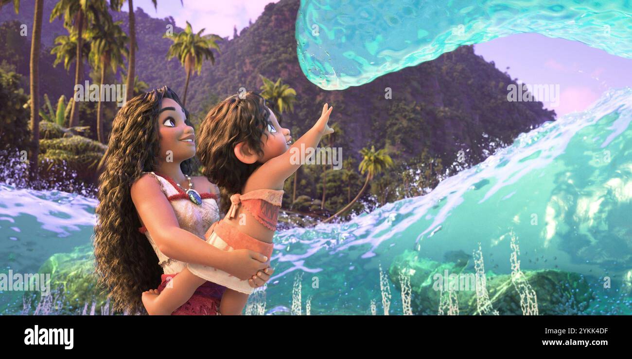 MOANA 2, from left: Moana (voice: Auli'i Cravalho), Simea (voice: Khaleesi Lambert-Tsuda), 2024 ...