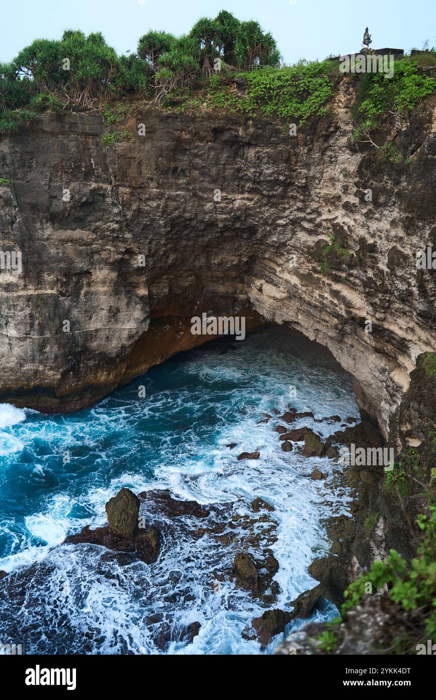Cinematic aerial landscape shots of the beautiful island of Nusa Penida ...