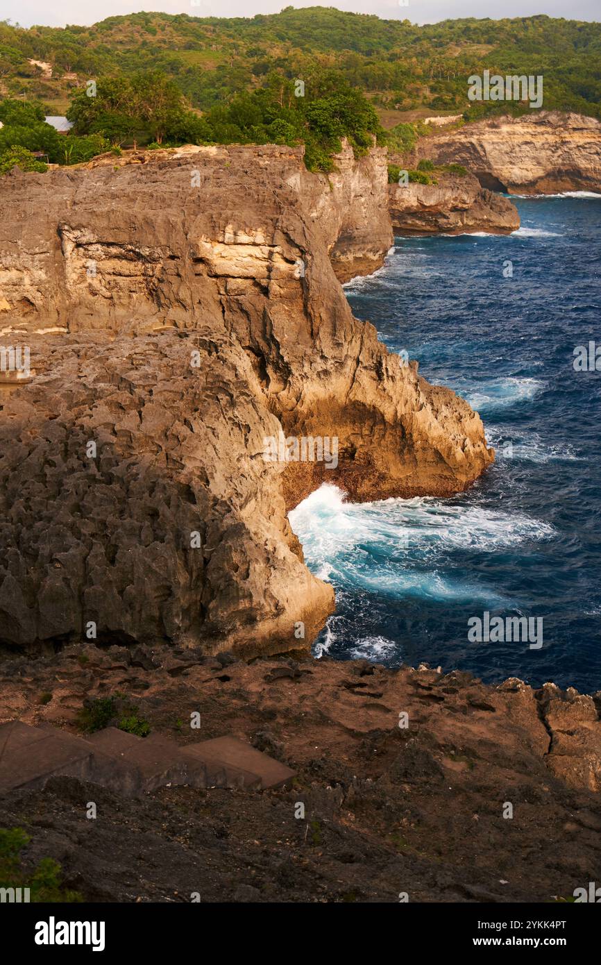 Cinematic aerial landscape shots of the beautiful island of Nusa Penida ...