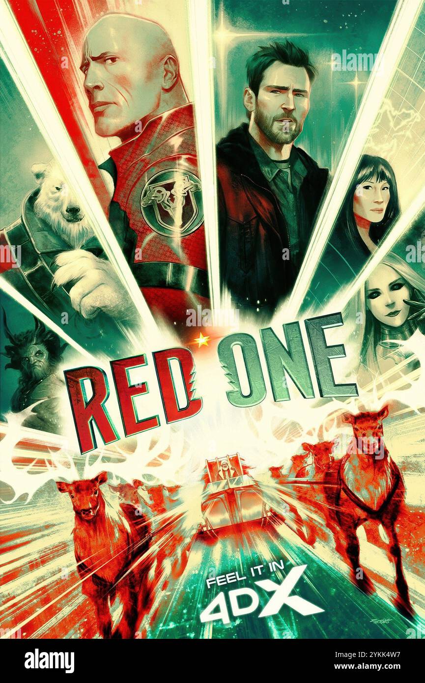 RED ONE, 4DX poster, top, from left: Krampus (voice: Kristofer Hivju ...