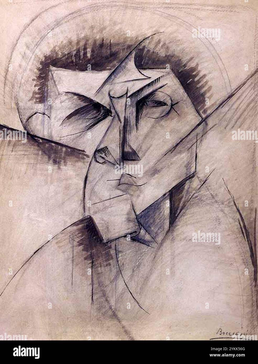 Boccioni - study-for-sculpture-empty-and-full-abstracts-of-a-head-1912 ...