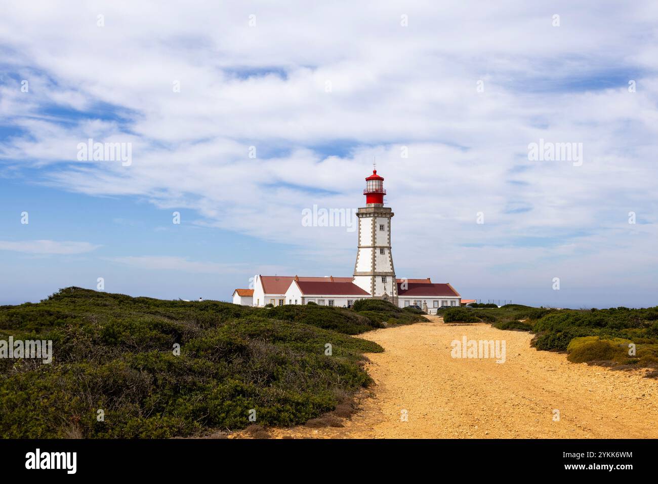 Lighthouse built in 1790 at Cape Espichel, a beautiful promontory plateau 130m above sea level ...