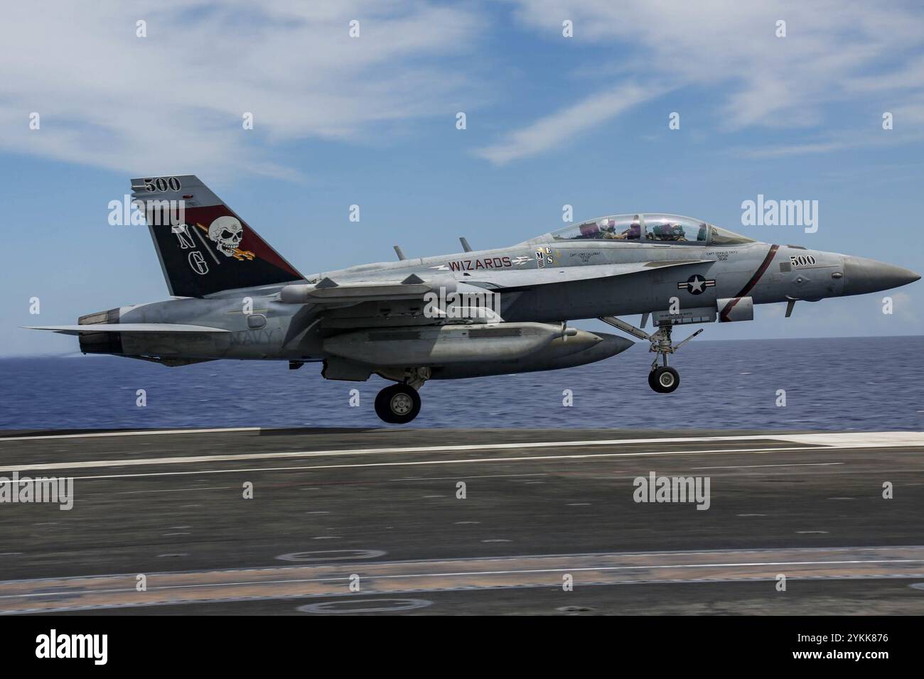 Boeing EA-18G Growler of VAQ-133 is launched from USS Abraham Lincoln ...