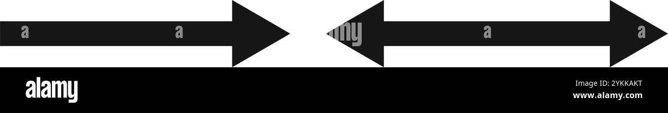 Arrow and double arrow icons. Look here symbols. Black horizontal ...