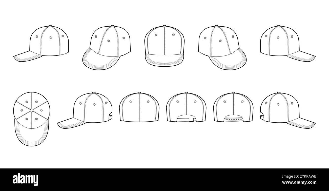 Trucker hat template Black and White Stock Photos & Images - Alamy