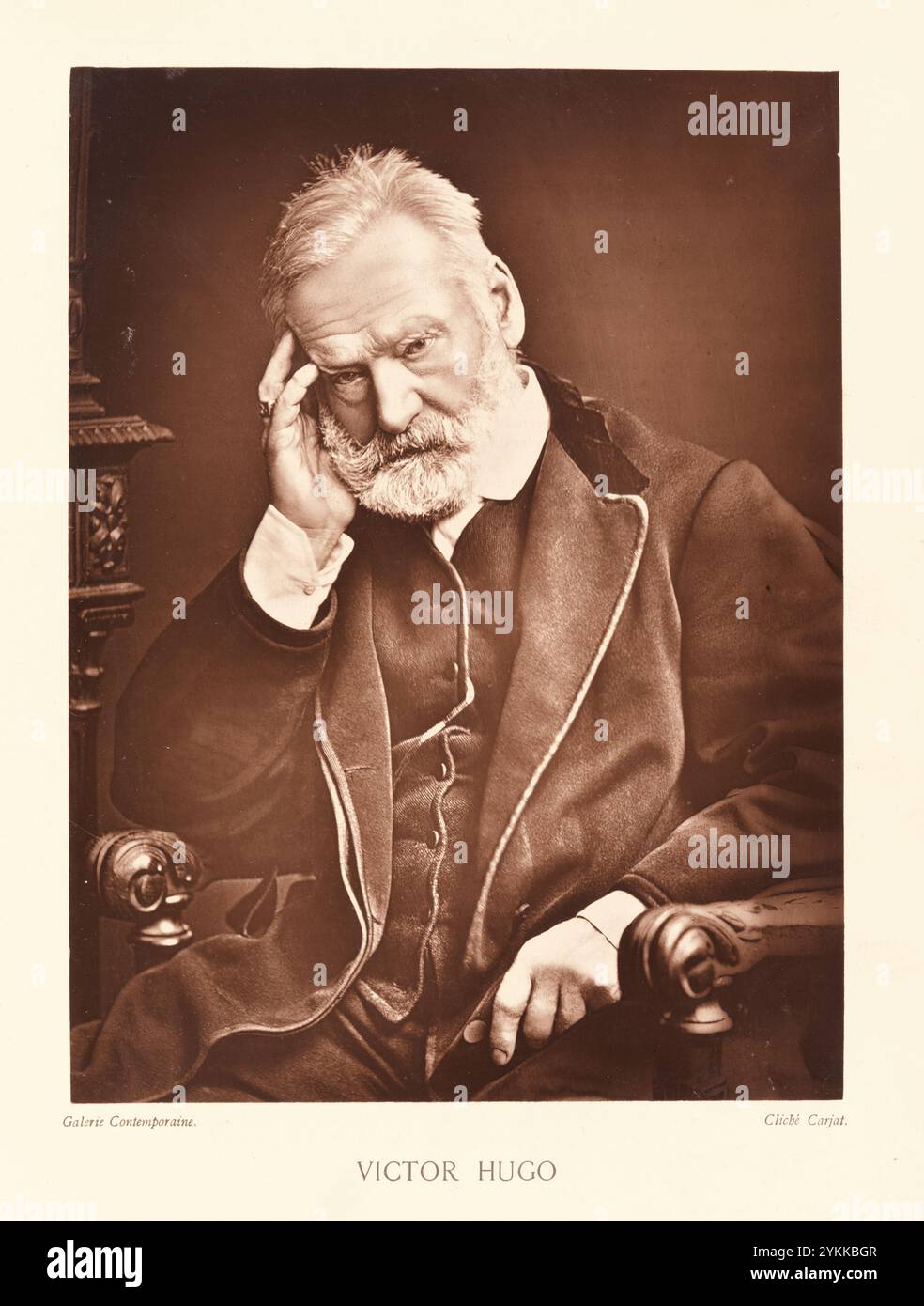 Portrait of French Writer Victor Hugo, Vintage Archive Photograph by ...