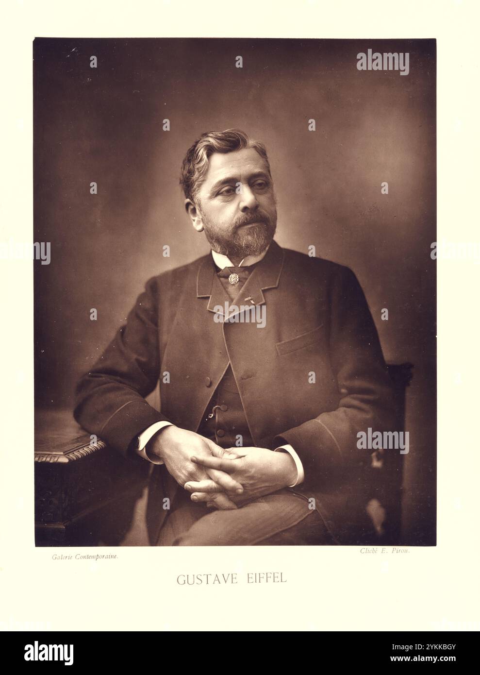 Portrait of French Engineer Gustave Eiffel, Vintage Archive Photograph ...