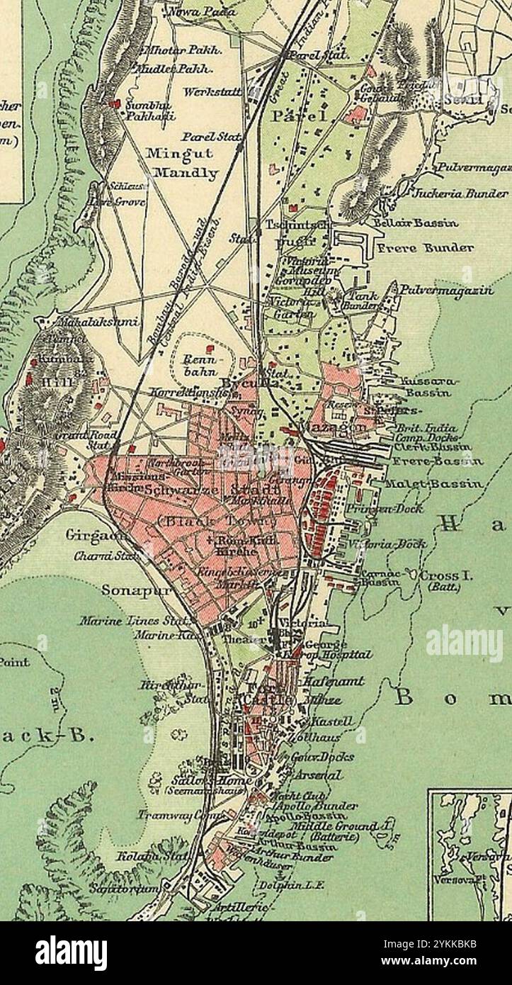 Bombay map hi-res stock photography and images - Alamy
