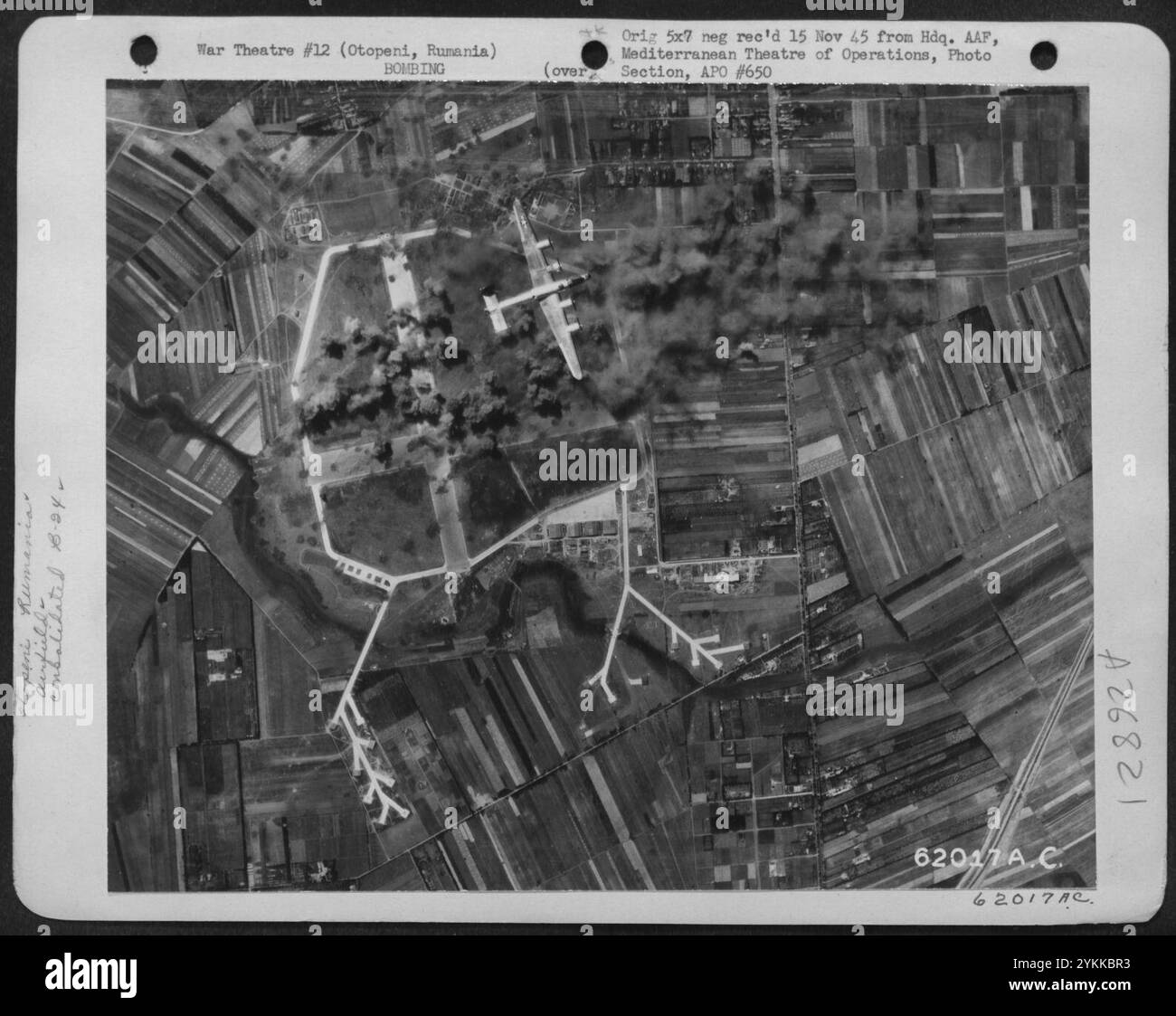 Bombing of the Otopeni airdrome on 26 August 1944 Stock Photo - Alamy