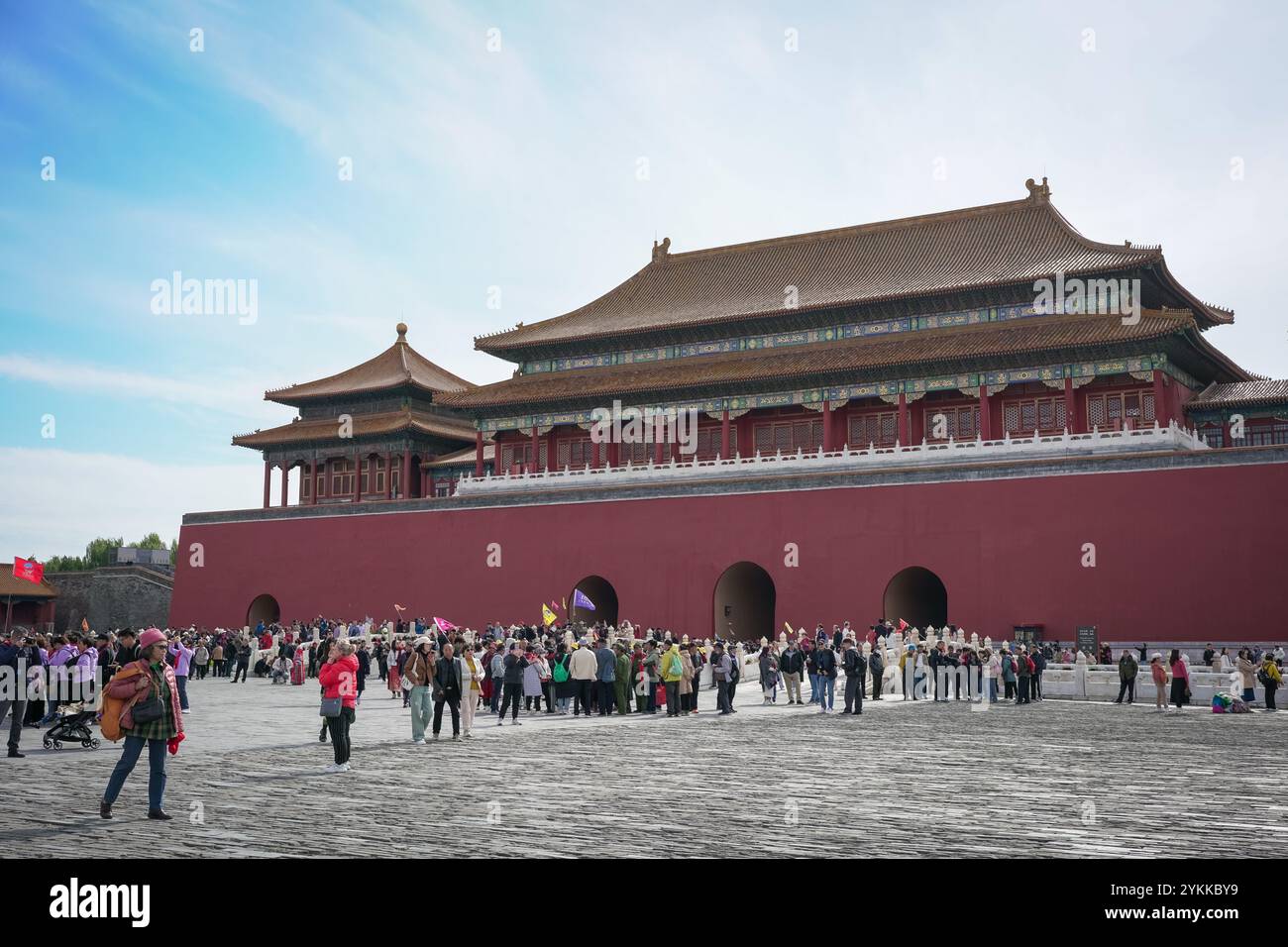 Beijing, China - Oct 22nd, 2024: Tourists inside the Forbidden City. A ...
