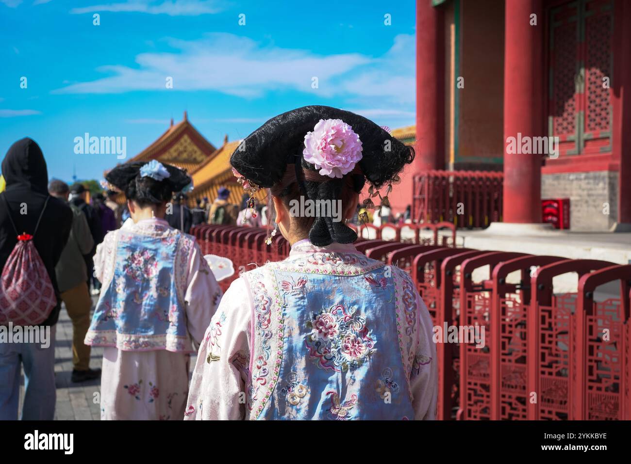Beijing, China - Oct 22nd, 2024: Tourists with women wearing ...