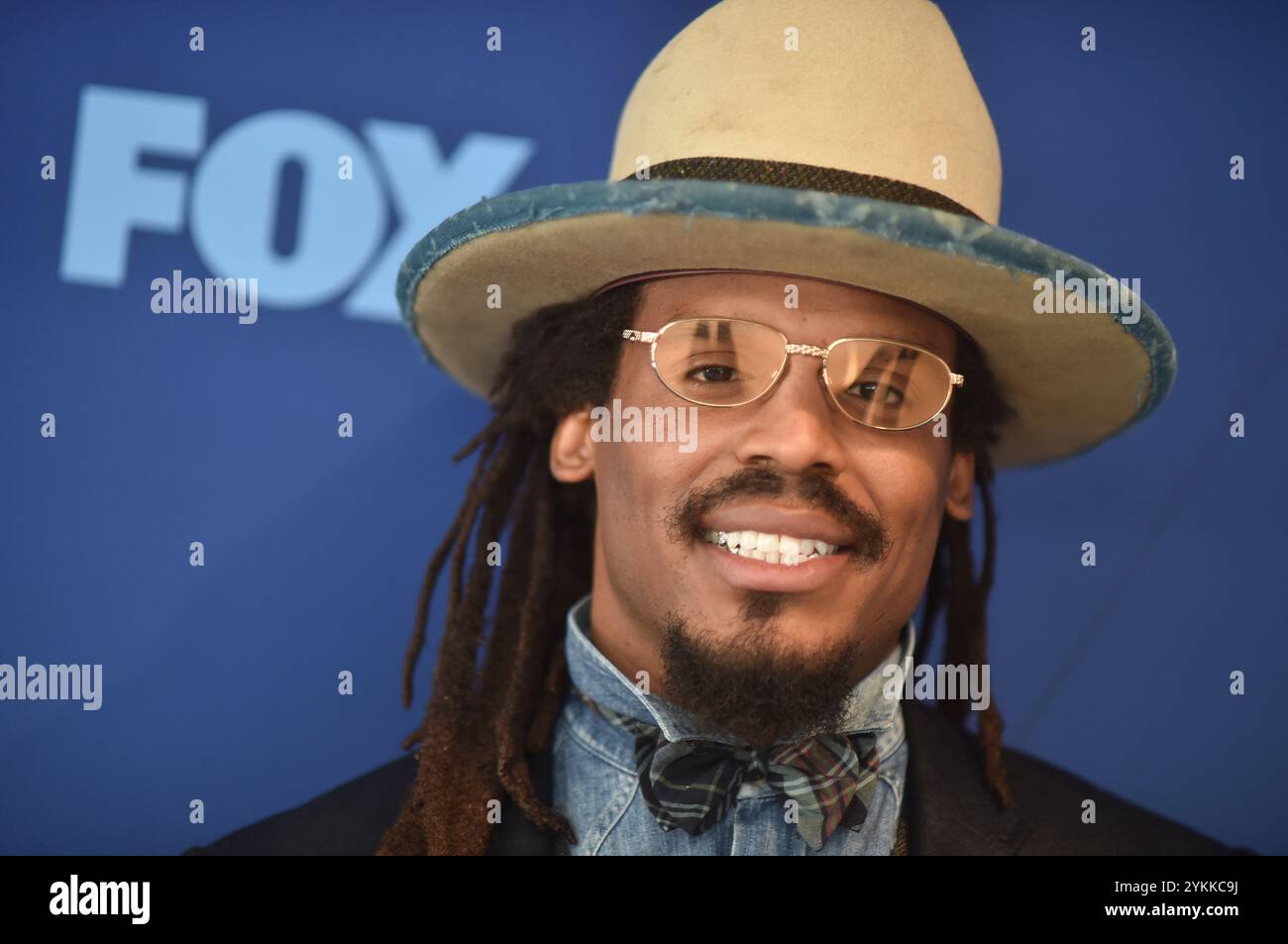 Cam Newton attends FOX Winter Press Day on Monday, Nov. 18, 2024, at the FOX Studio Lot in Los ...