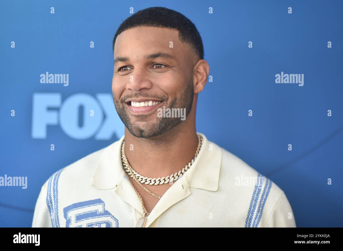 Golden Tate attends FOX Winter Press Day on Monday, Nov. 18, 2024, at the FOX Studio Lot in Los ...