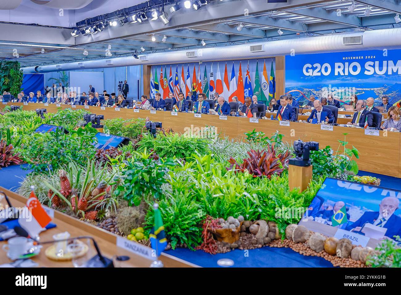 Rio De Janeiro, Brazil. 18th Nov, 2024. General view of the 2nd Session ...