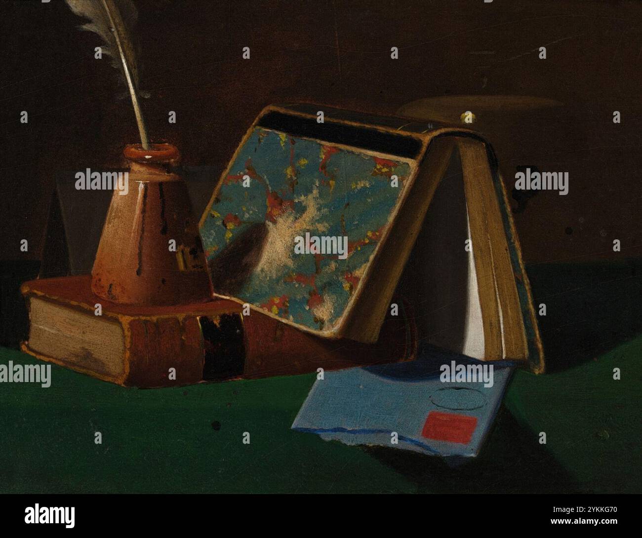 Books and Inkwell Stock Photo - Alamy